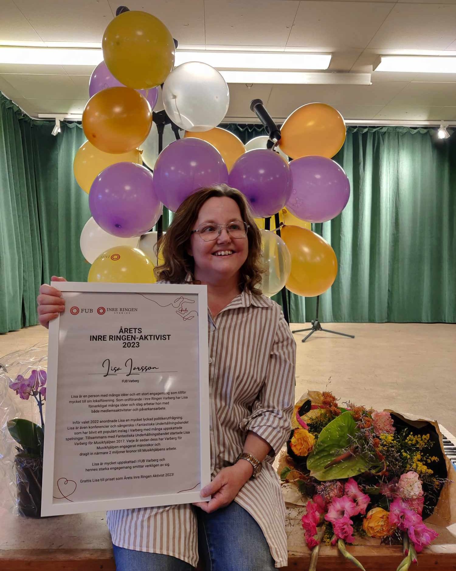 Lisa från Varberg blev Årets Inre Ringen-aktivist! - FUB Hallands län